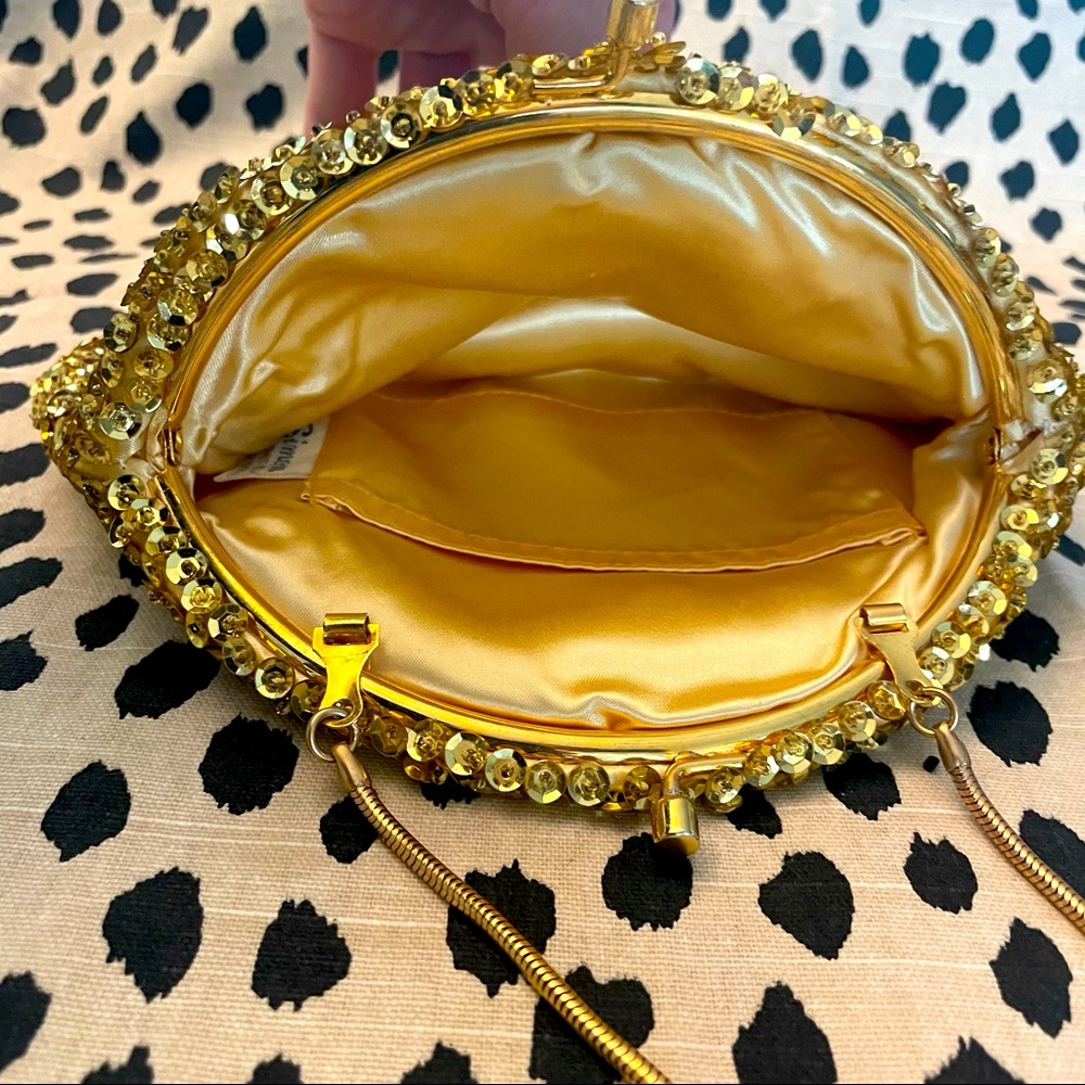 Vintage Simon Gold Sequin Handbag - Gem